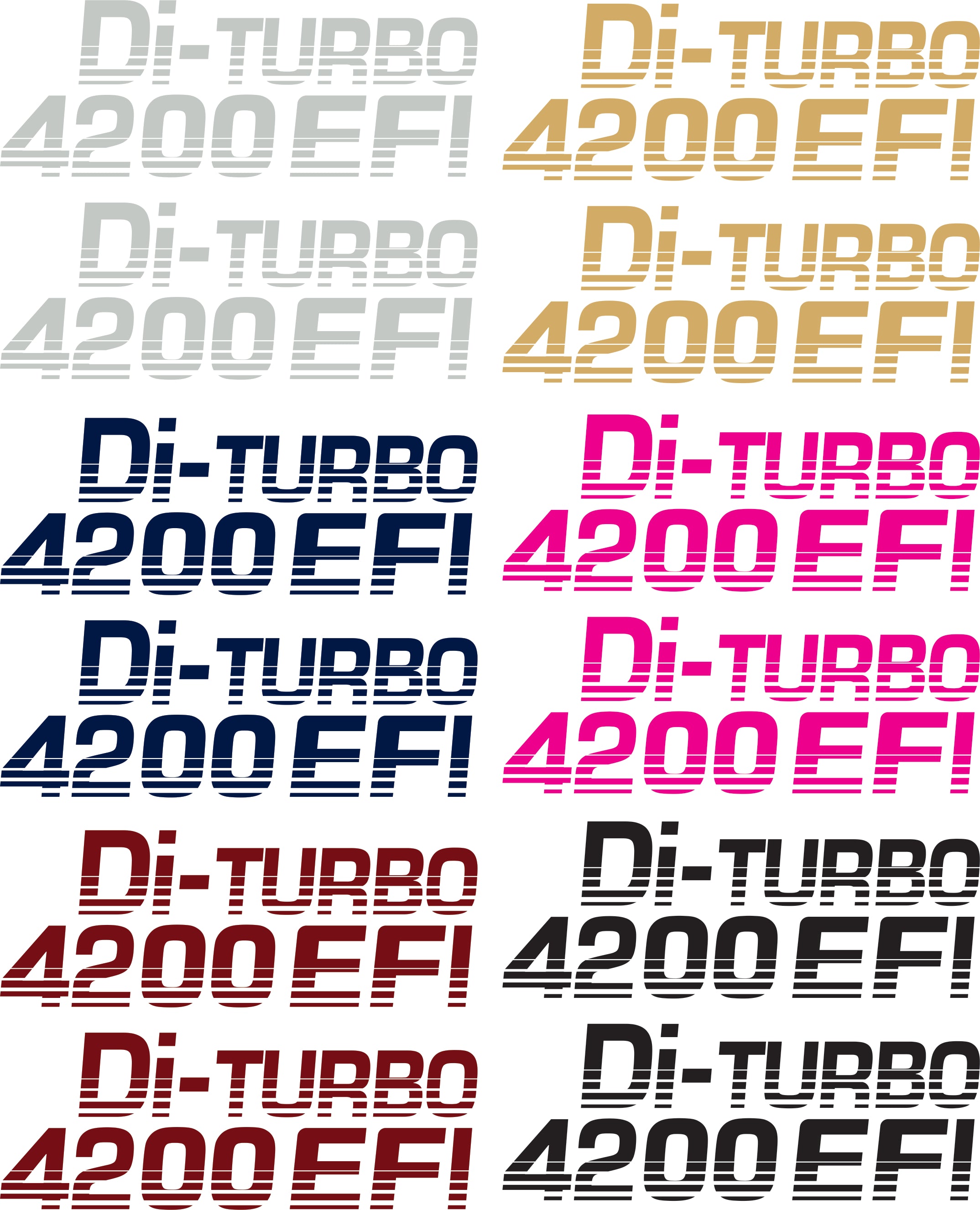 Landcruiser Di Turbo 4200 EFI Sticker – Allens Tint & Signs